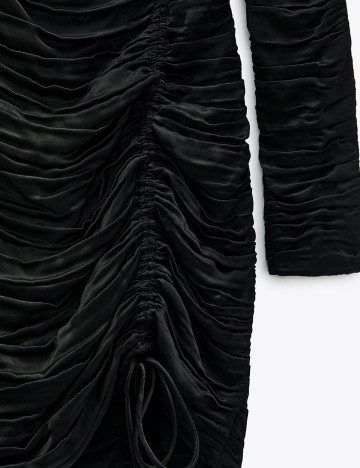 Rochie Zara cu nasturi, negru - sd70719 | outletmag.ro