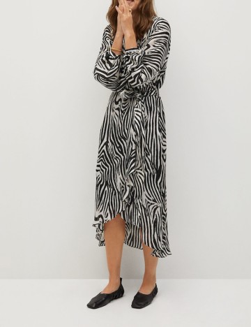 Rochie medie de primăvară toamnă Mango, animal print - cg202668 ...