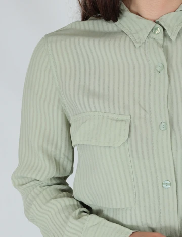 Rochie lunga de primăvară toamnă Mango cu nasturi, verde - cb203008 ...