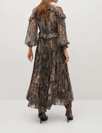 Rochie lunga Mango, crem - pl203341 | outletmag.ro