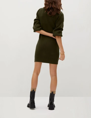 Rochie scurta de primăvară toamnă Mango, verde - cg204730 | outletmag.ro